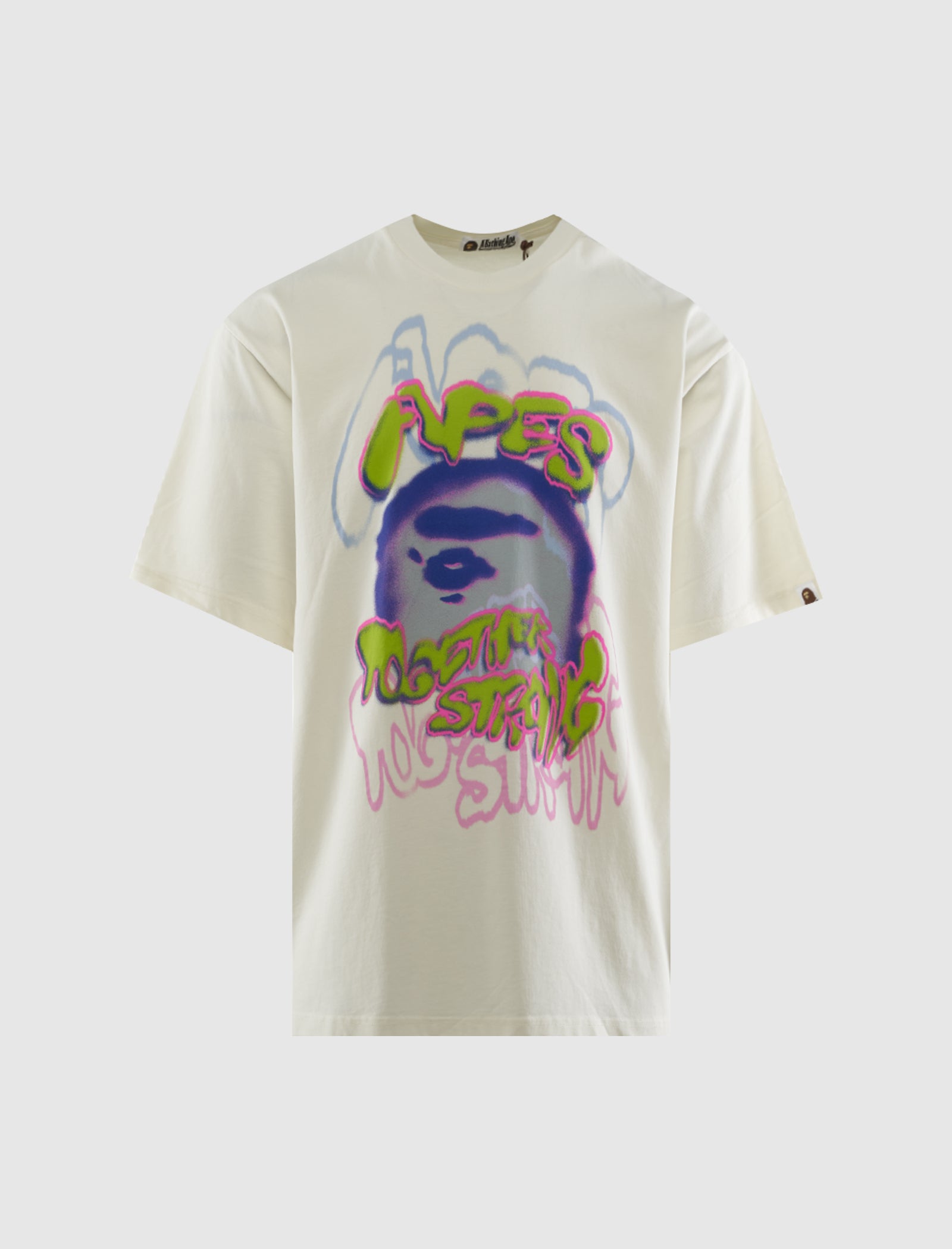 A BATHING APE HEAVY WASHED LOGO TEE
