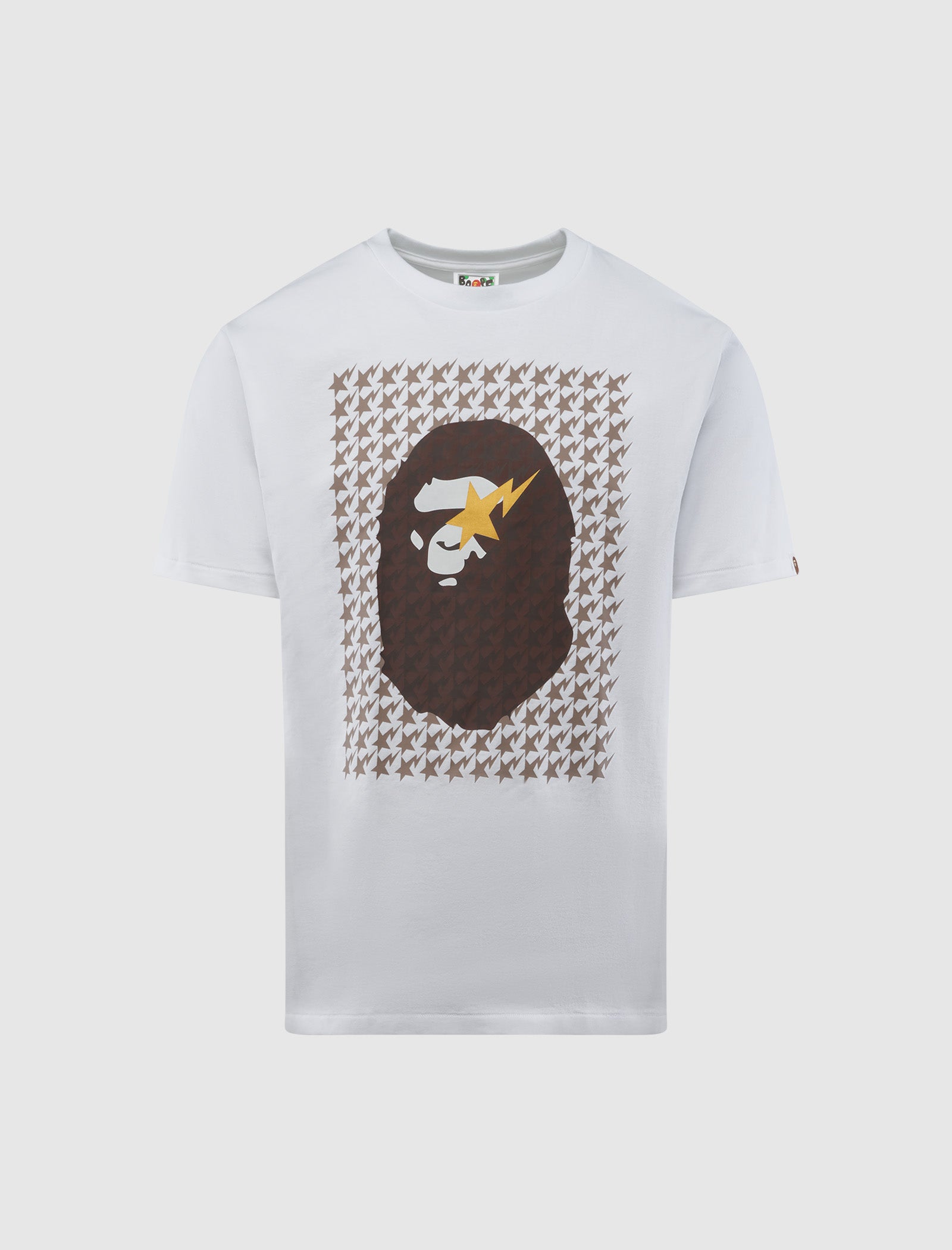 A BATHING APE HOUNDSTOOTH APE TEE